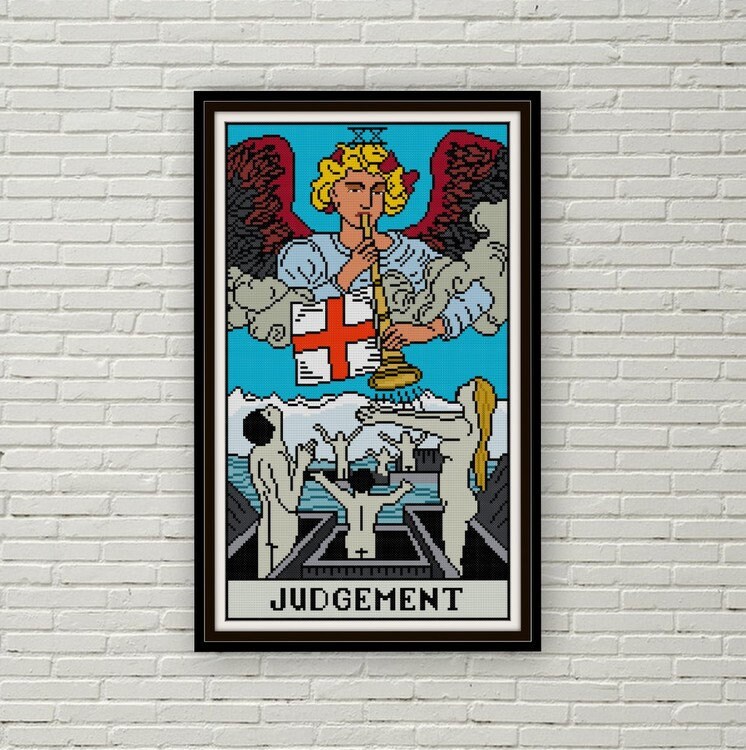 Judgement Tarot Card Cross Stitch Pattern PDF Major Arcana | Etsy