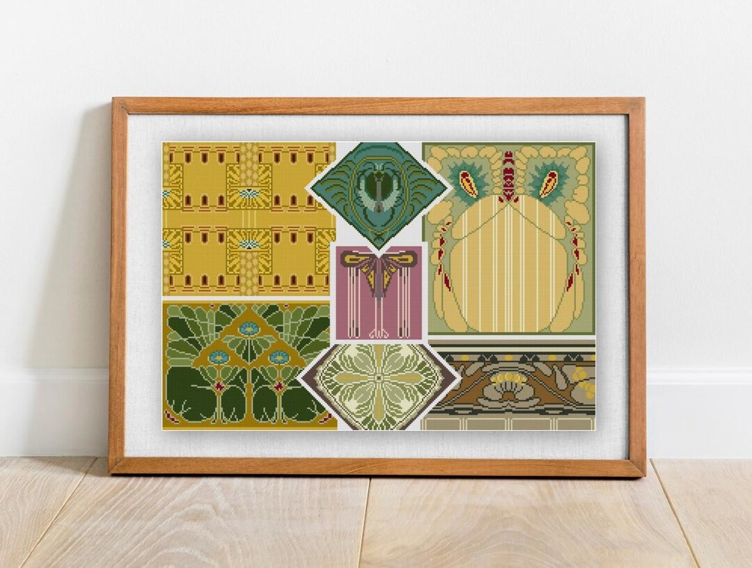 Organic Nature Sampler Landscape Orientation Cross Stitch Pattern PDF ...