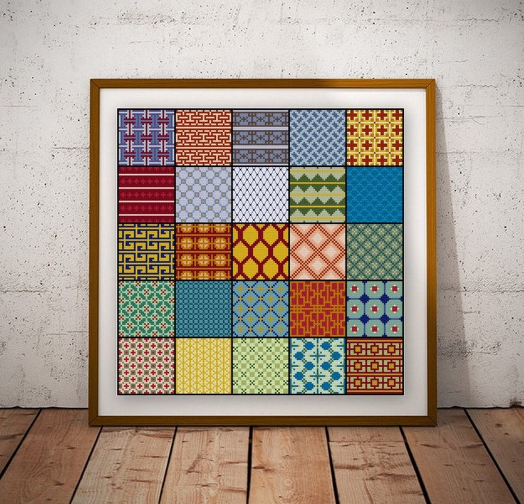 Geometry No. 3 Cross Stitch Pattern PDF 5x5 Repeating Patterns 25 ...