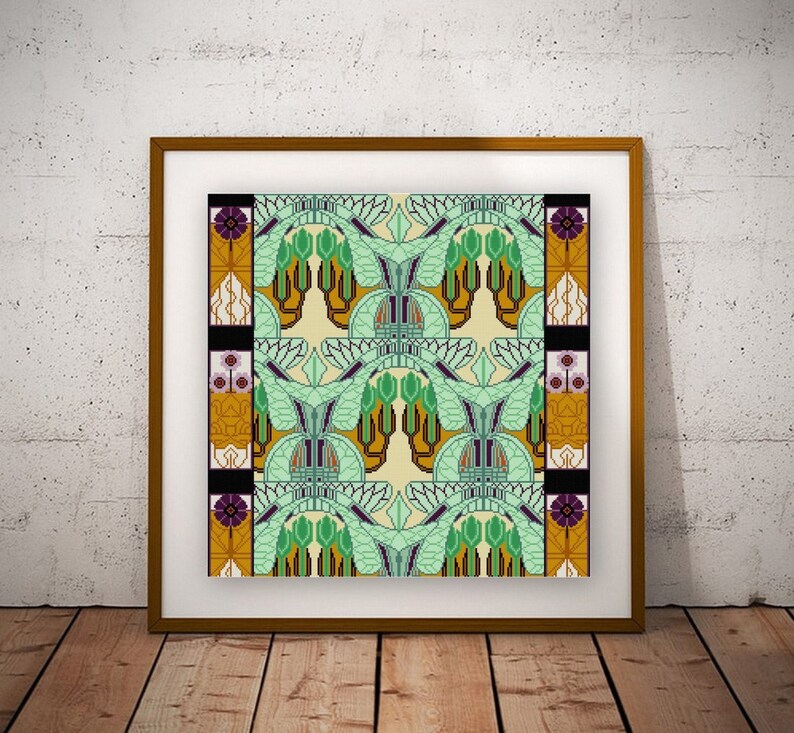 Rene Beauclair Art Deco Organic Design Cross Stitch PDF Arts and Crafts ...