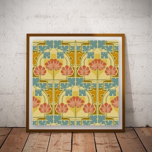 Art Deco Floral Cross Stitch Pattern PDF Rene Beauclair Textile Design ...