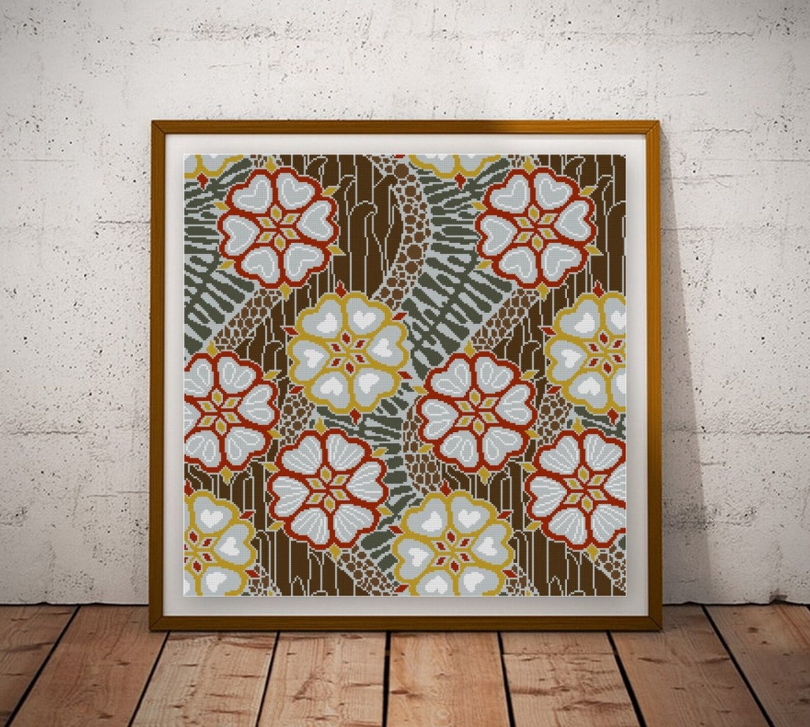 Rene Beauclair Organic Swirl Cross Stitch Pattern PDF Art - Etsy