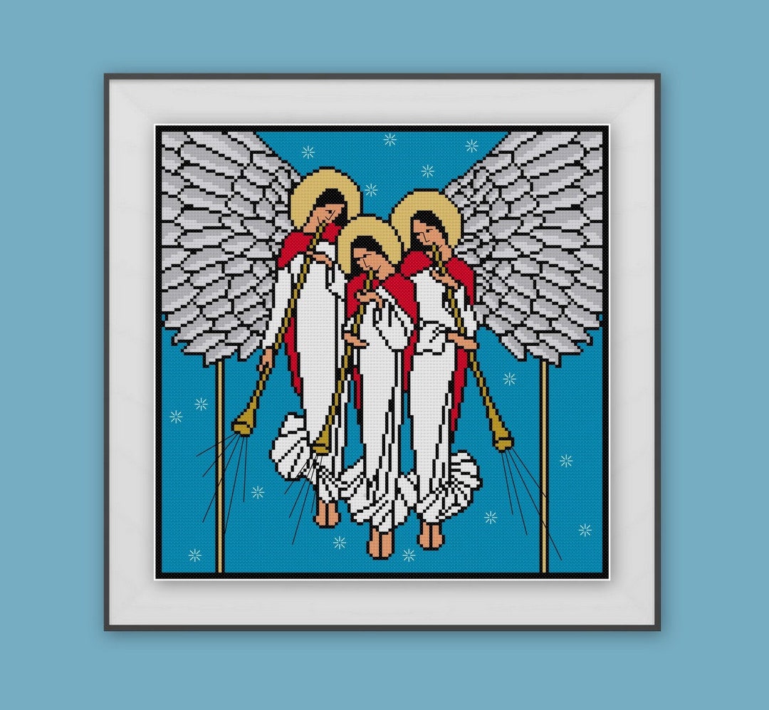 Three Angels Christmas Cross Stitch Pattern PDF Herald Angels Good ...