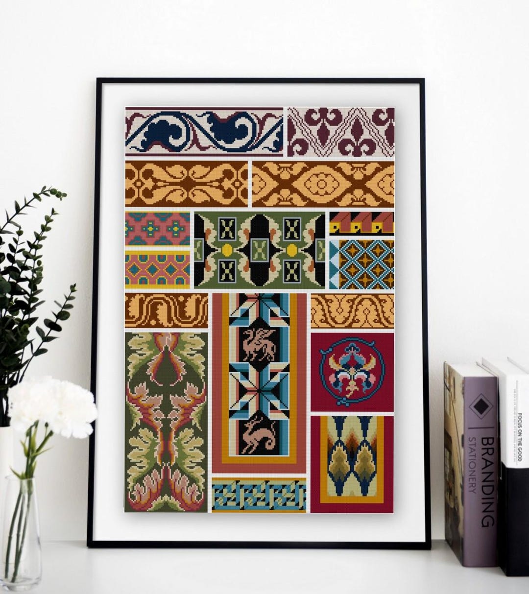 Sampler Cross Stitch Pattern PDF Middle Ages Design Sampler Antique ...