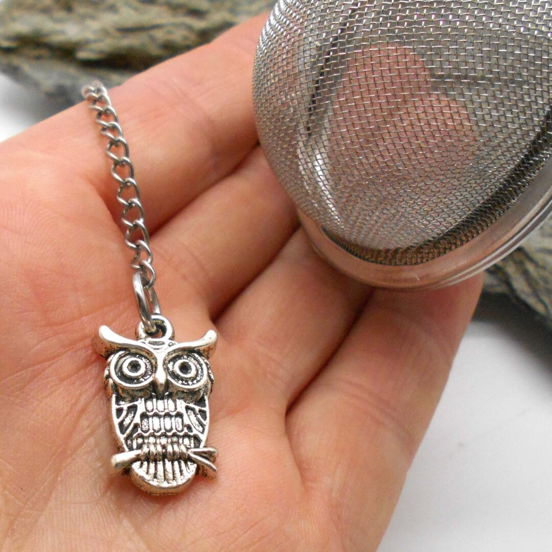 Tea Ball Infuser With Owl Charm Tea Ball, Tea Strainer, Tea Infuser ...