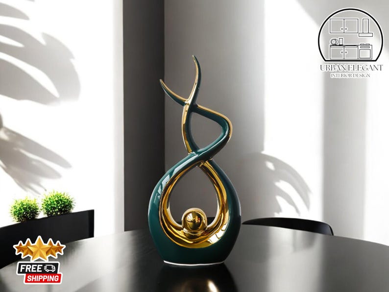 Ceramic Figurine Sculpture Modern Home Decoration Desk Accessories ...