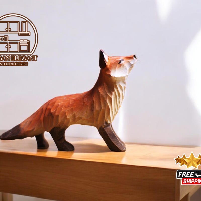 Wooden Fox - Etsy