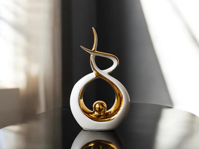 Ceramic Figurine Sculpture Modern Home Decoration Desk Accessories ...