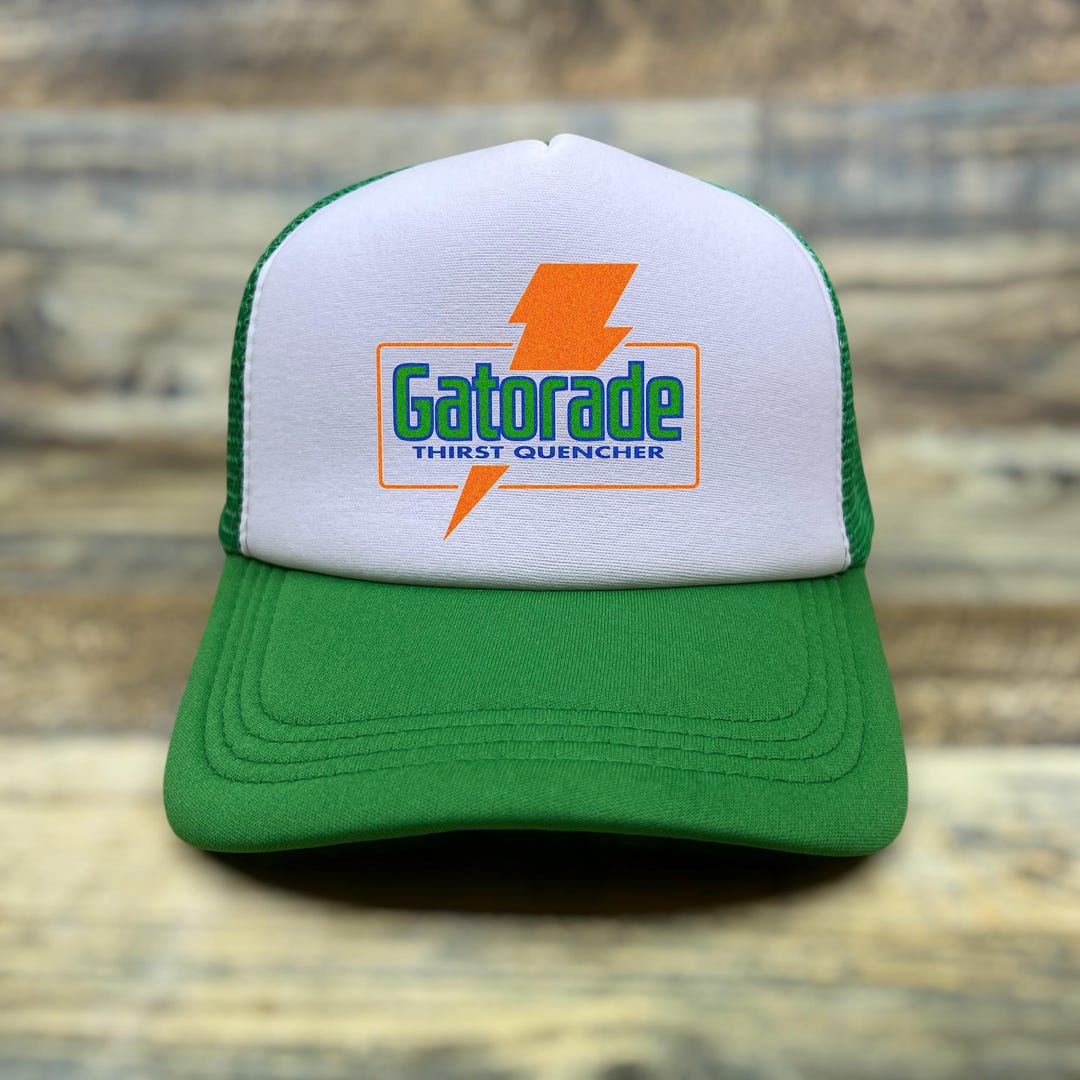 Gatorade Mens Trucker Hat Green Snapback Sports Drink Original Logo ...