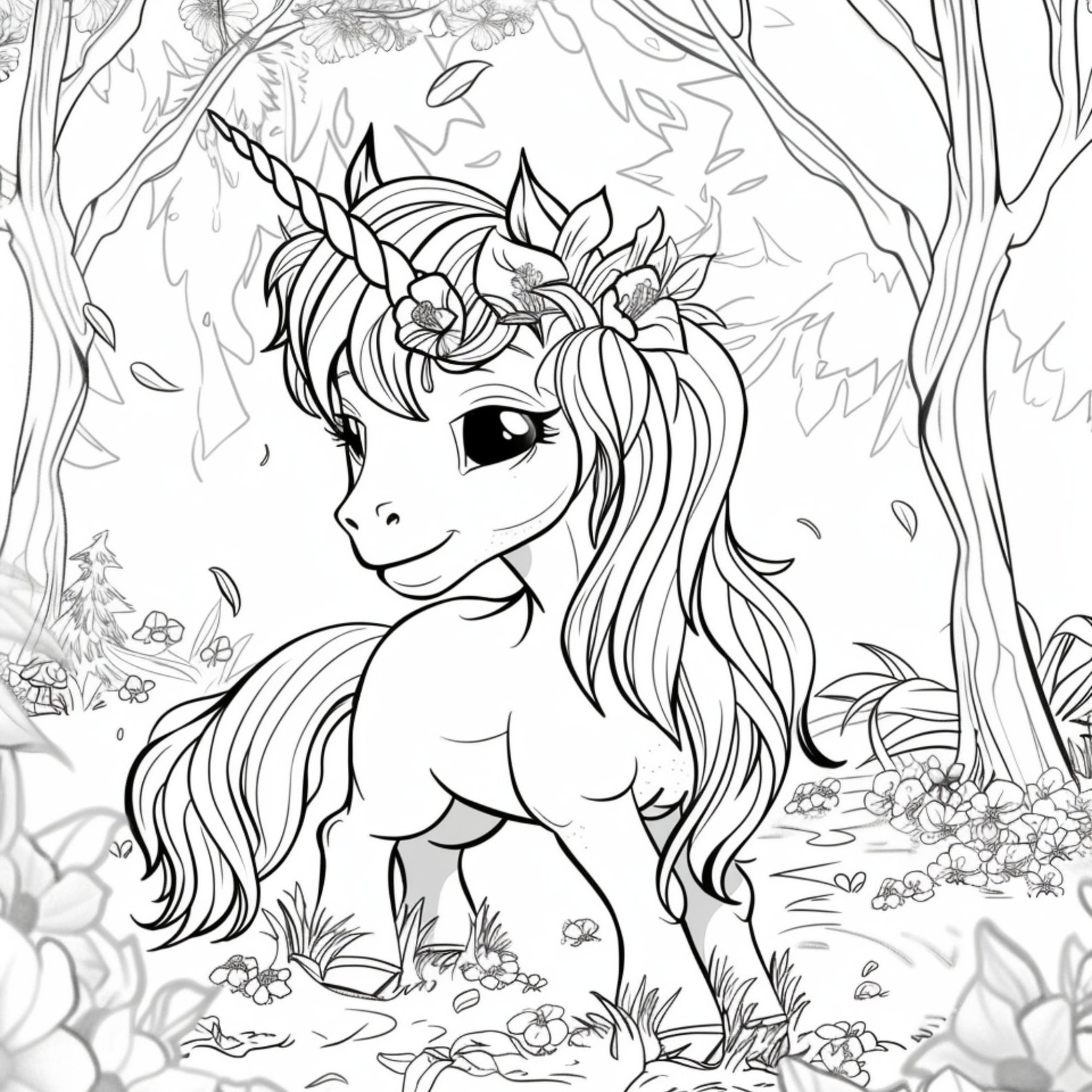 Unicorn Coloring Book: 25 Fun Printable Pages (PDF Download) - Etsy