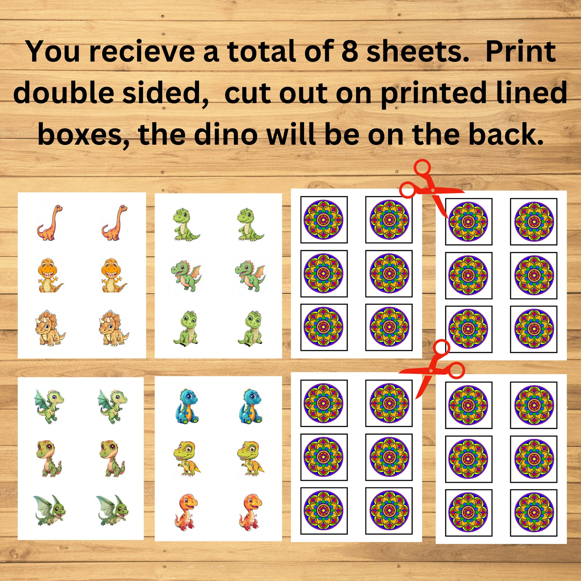 Montessori Dinosaur Match Game Card, Montessori Flash Cards Toddlers ...