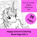 Unicorn Coloring Book: 25 Fun Printable Pages (PDF Download) - Etsy
