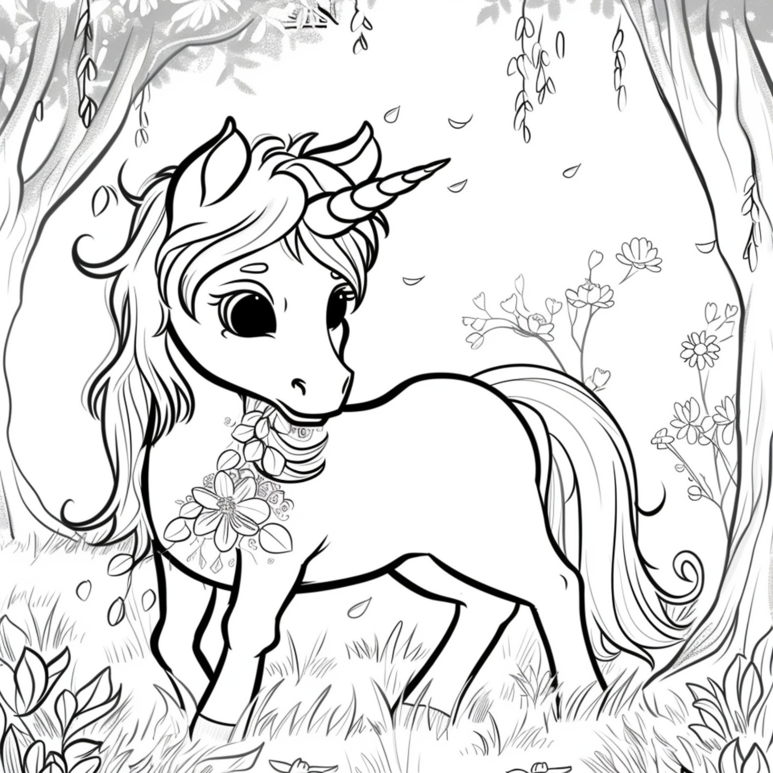 Unicorn Coloring Book: 25 Fun Printable Pages (PDF Download) - Etsy