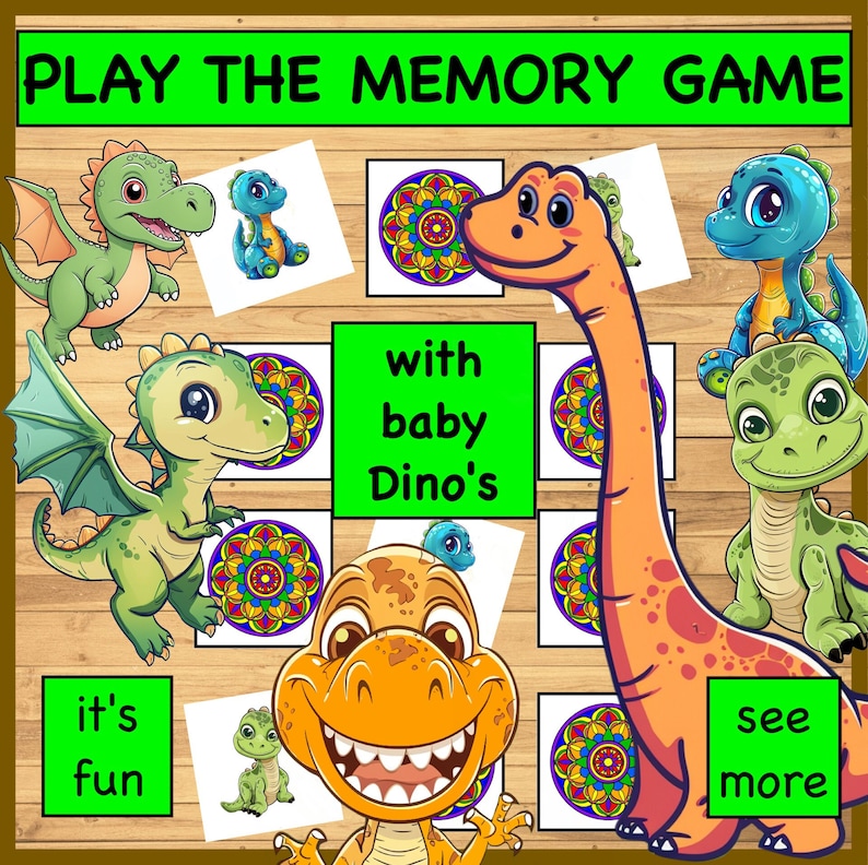 Montessori Dinosaur Match Game Card, Montessori Flash Cards Toddlers ...