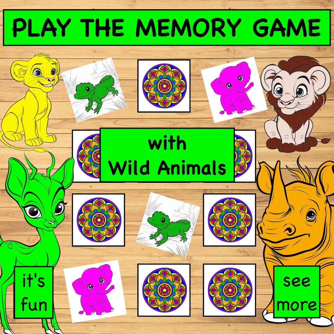 Montessori Wild Baby Animals Match Game of Montessori Flash Cards ...