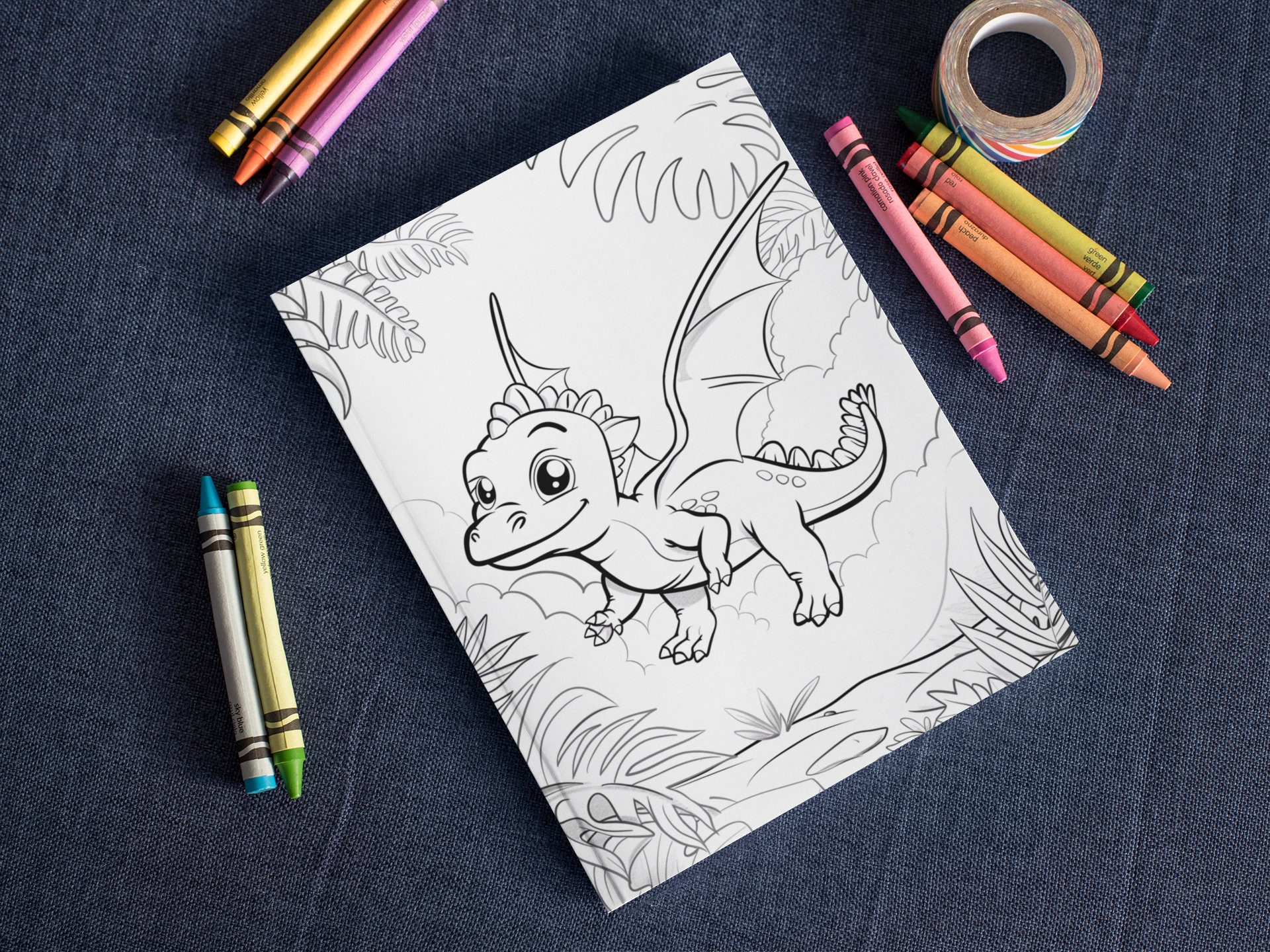 Cute Baby Dinosaur Coloring Book Baby Dino Coloring Pages Vol 3 ...