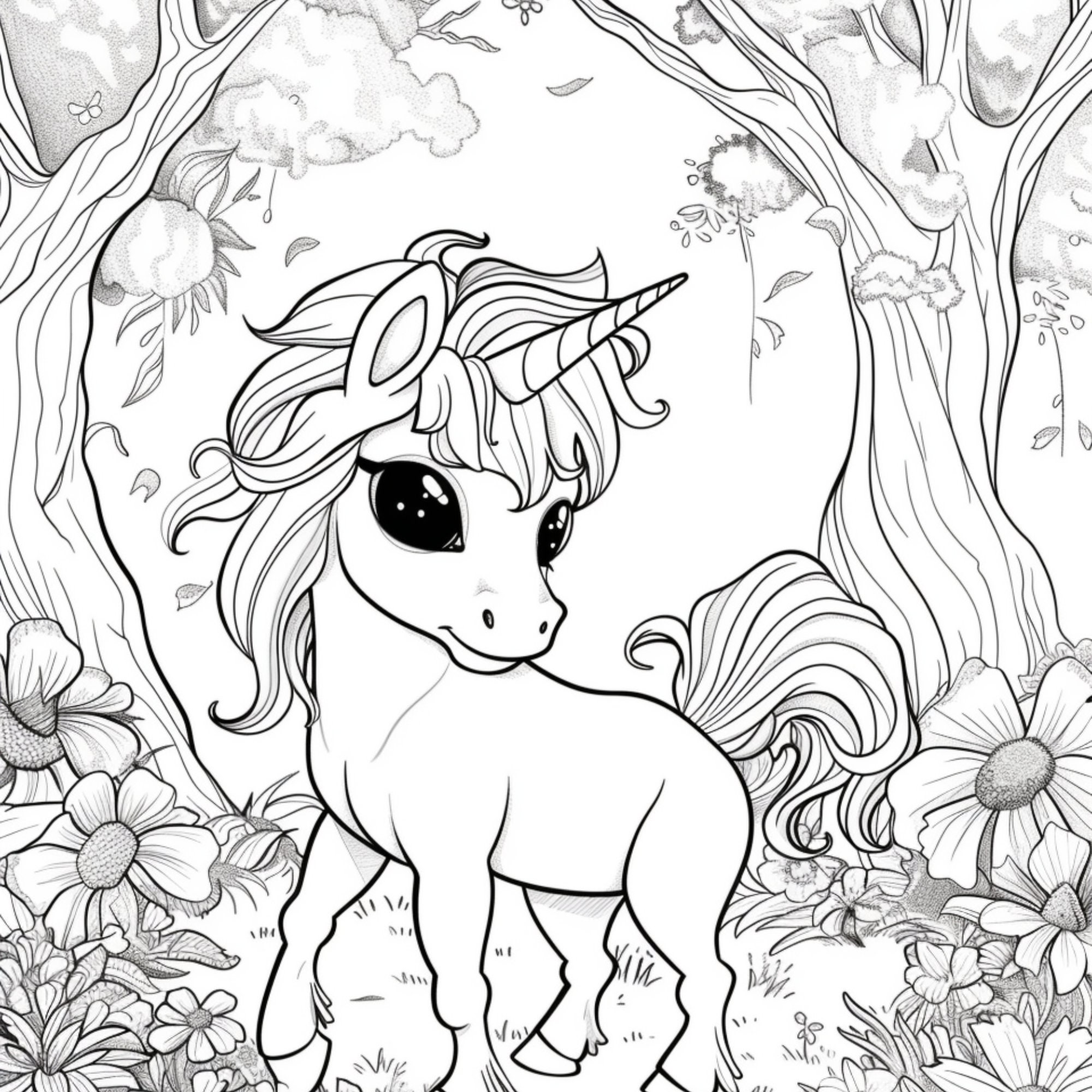 Unicorn Coloring Book: 25 Fun Printable Pages (PDF Download) - Etsy