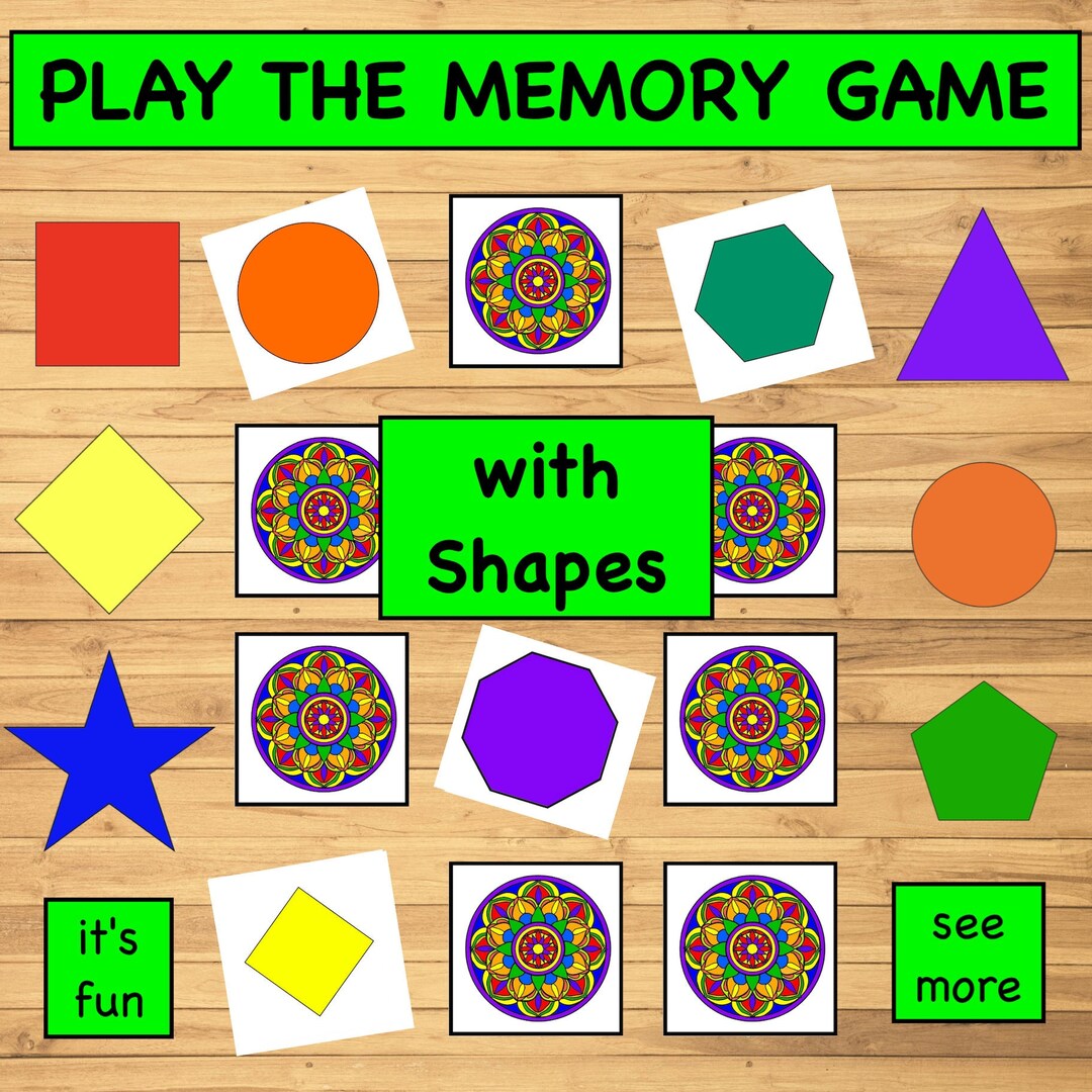 Montessori Shapes Match Game of Montessori Flash Cards, Toddlers ...
