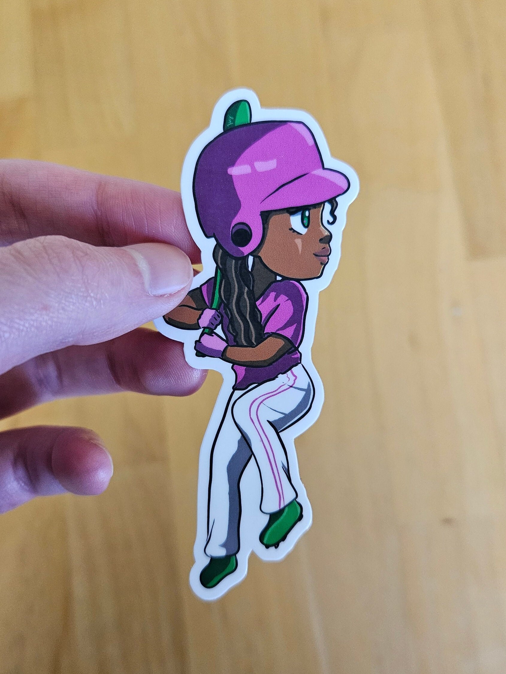 Womens Girls Baseball Softball Vinyl Sports Sticker - Etsy