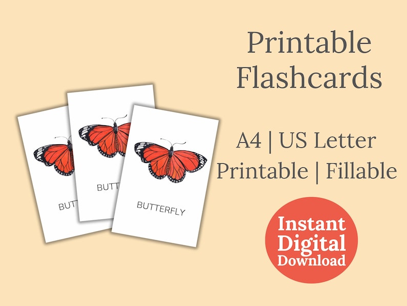 Kids Flashcards Printable - Etsy