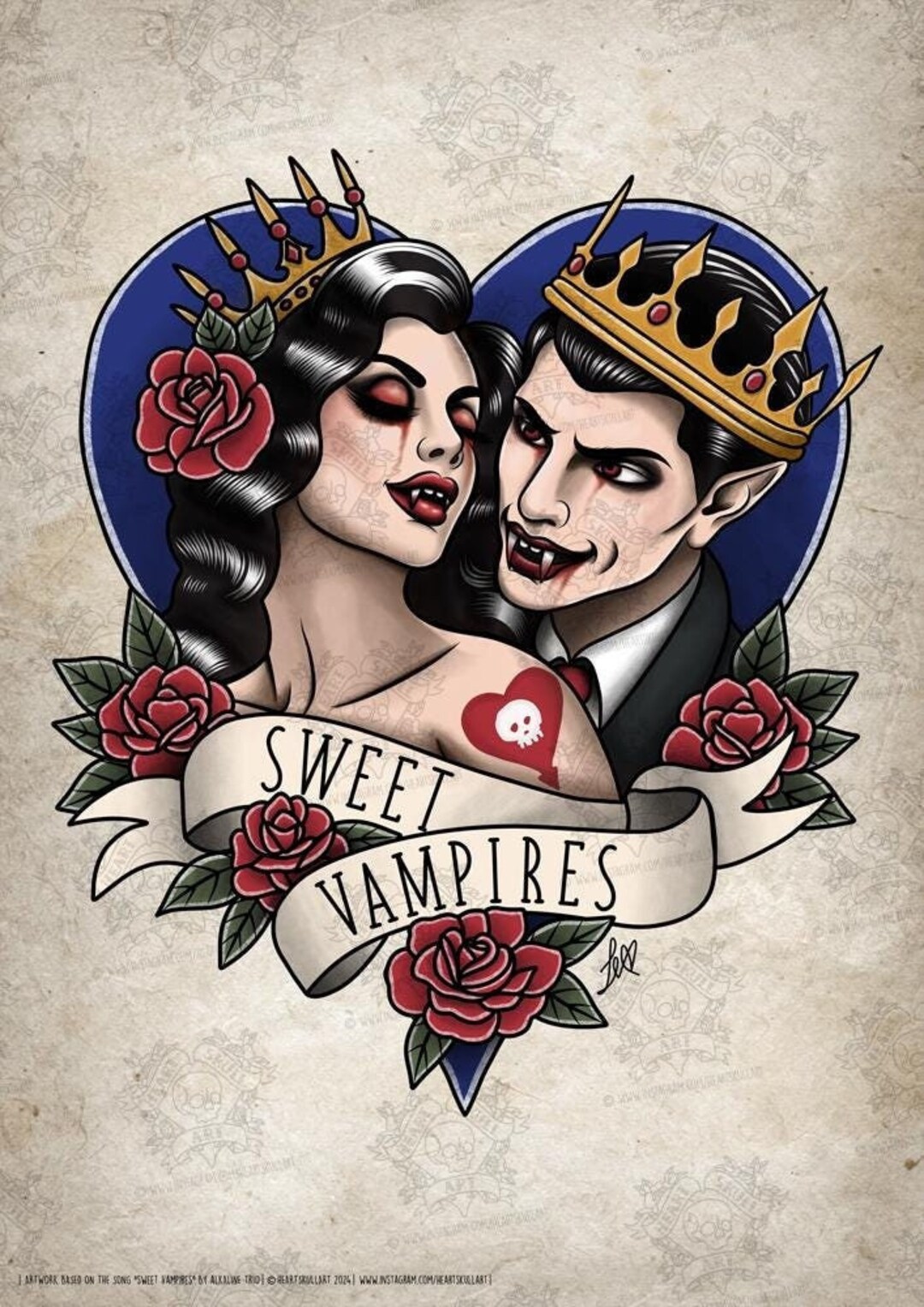 Alkaline Trio Inspired Sweet Vampires A4 Print Song Lyric Art - Etsy