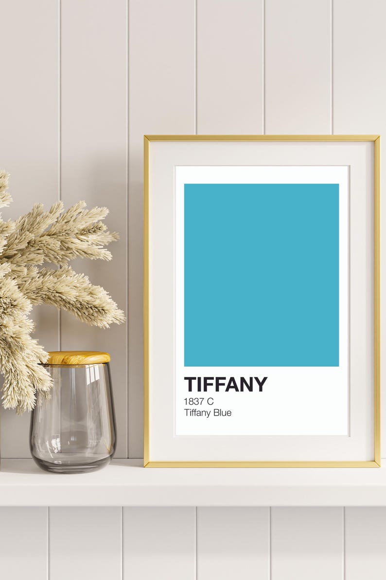 Tiffany Blue Fashion Color Palette Poster Digital Download - Etsy