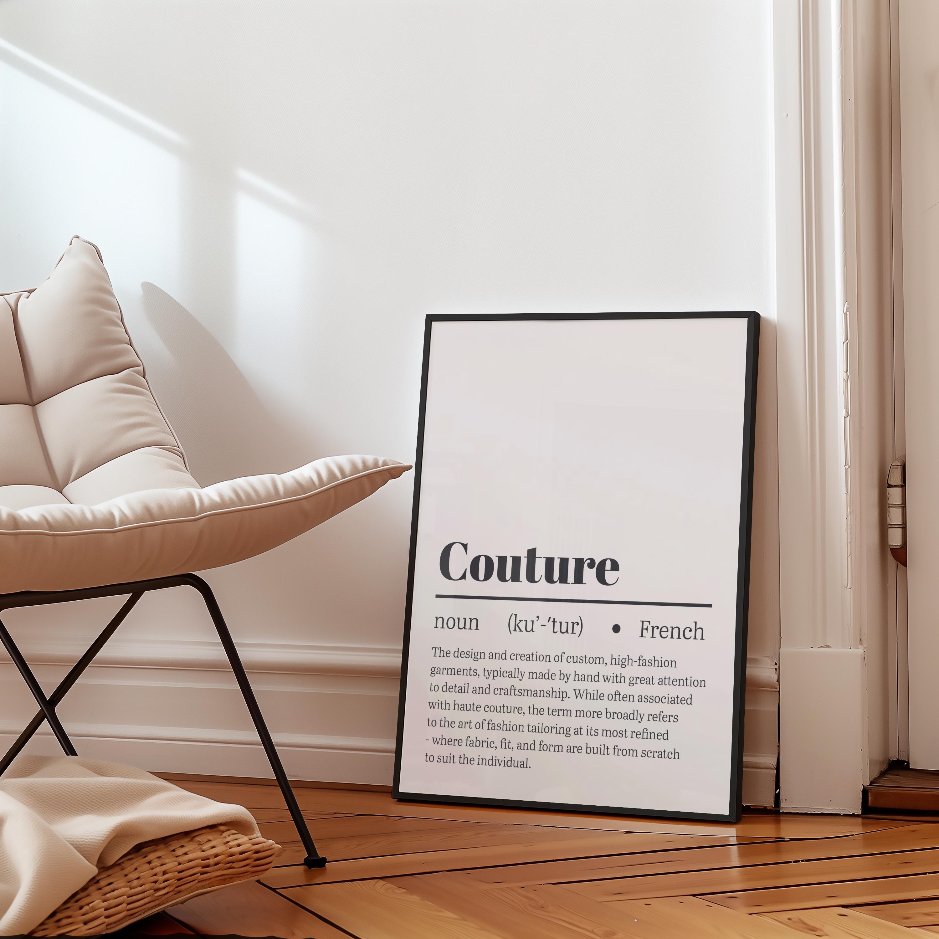 Couture Definition Printable Wall Art – Fashion Typography Poster ...