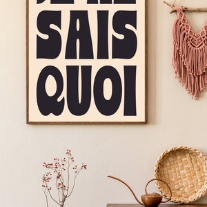 Je Ne Sais Quoi Poster Digital Download Poster Wall Art - Etsy