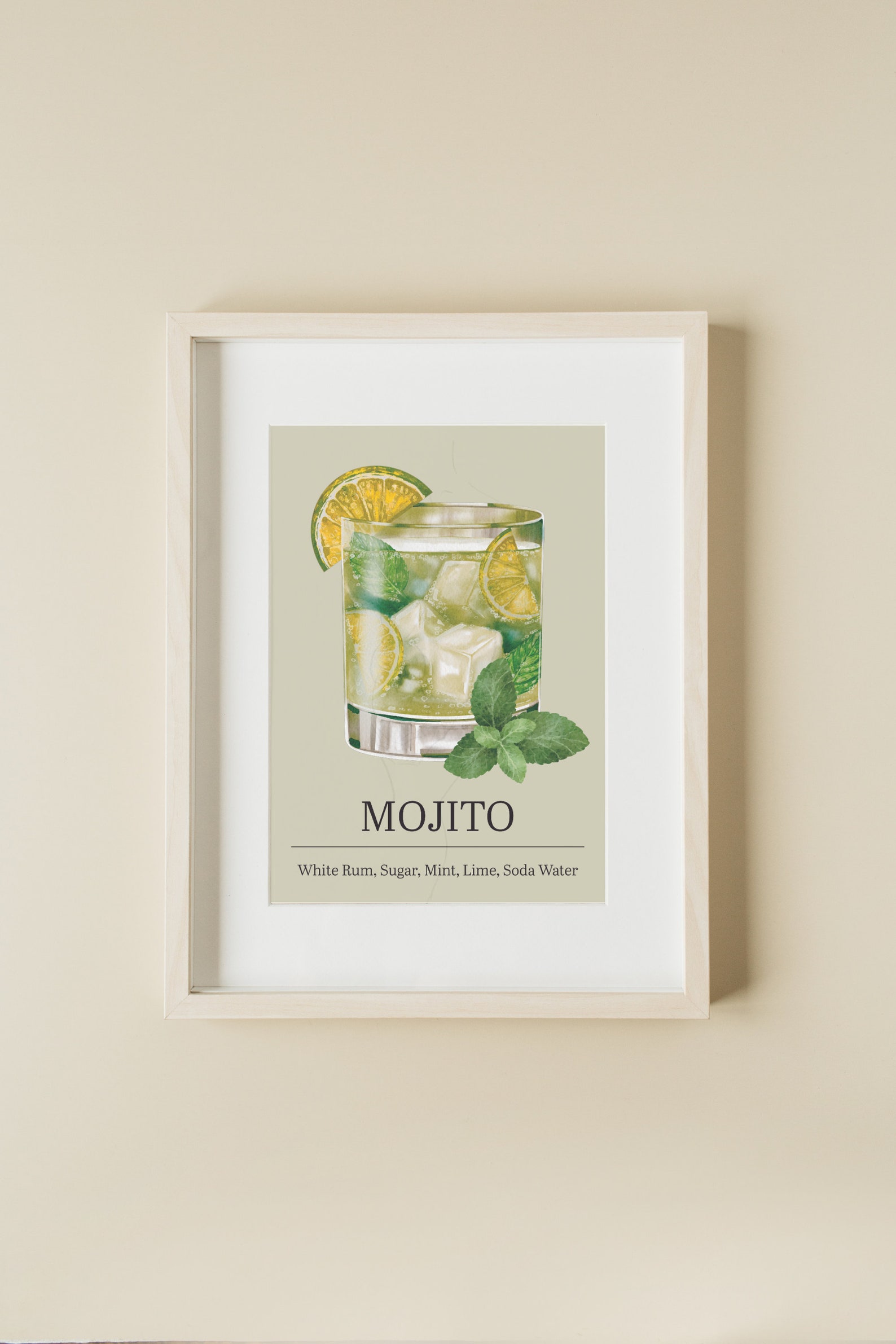 Mojito Recipe Poster- Digital Download - Etsy