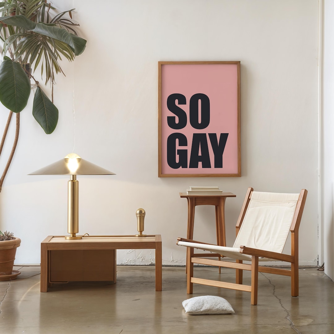So Gay Poster - Digital Download | LGBTQ+ Art | Printable Wall Decor - Etsy