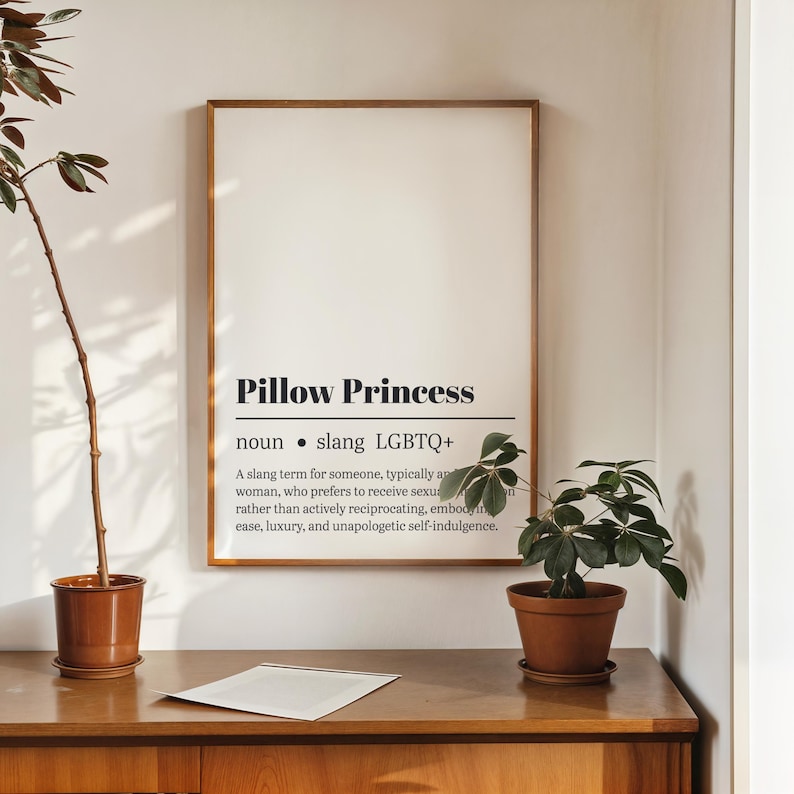 Pillow Princess Definition Print – LGBTQ+ Slang Poster, Queer ...