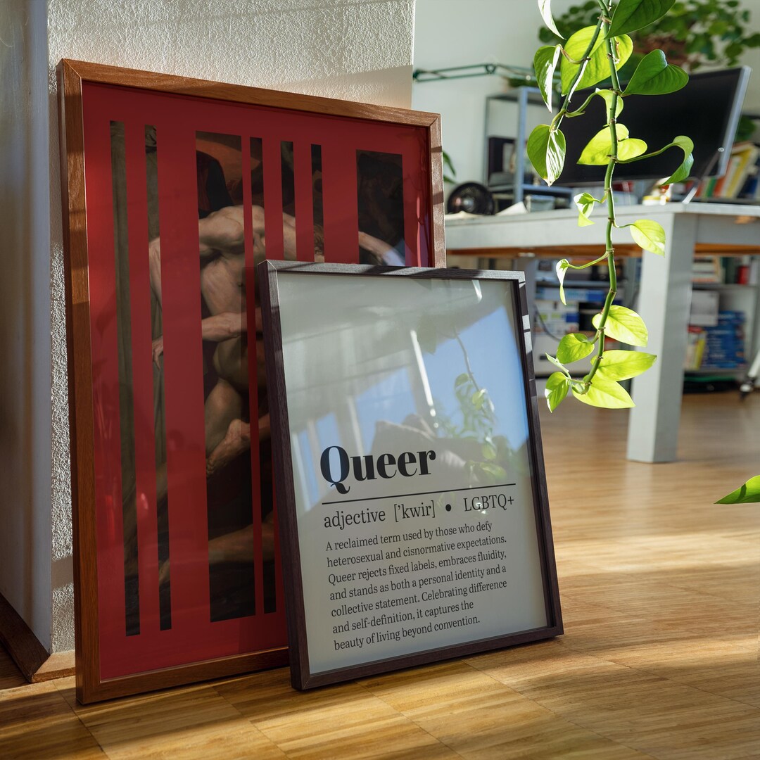 Queer Definition Poster – LGBTQ+ Pride Wall Art, Minimalist Typography ...