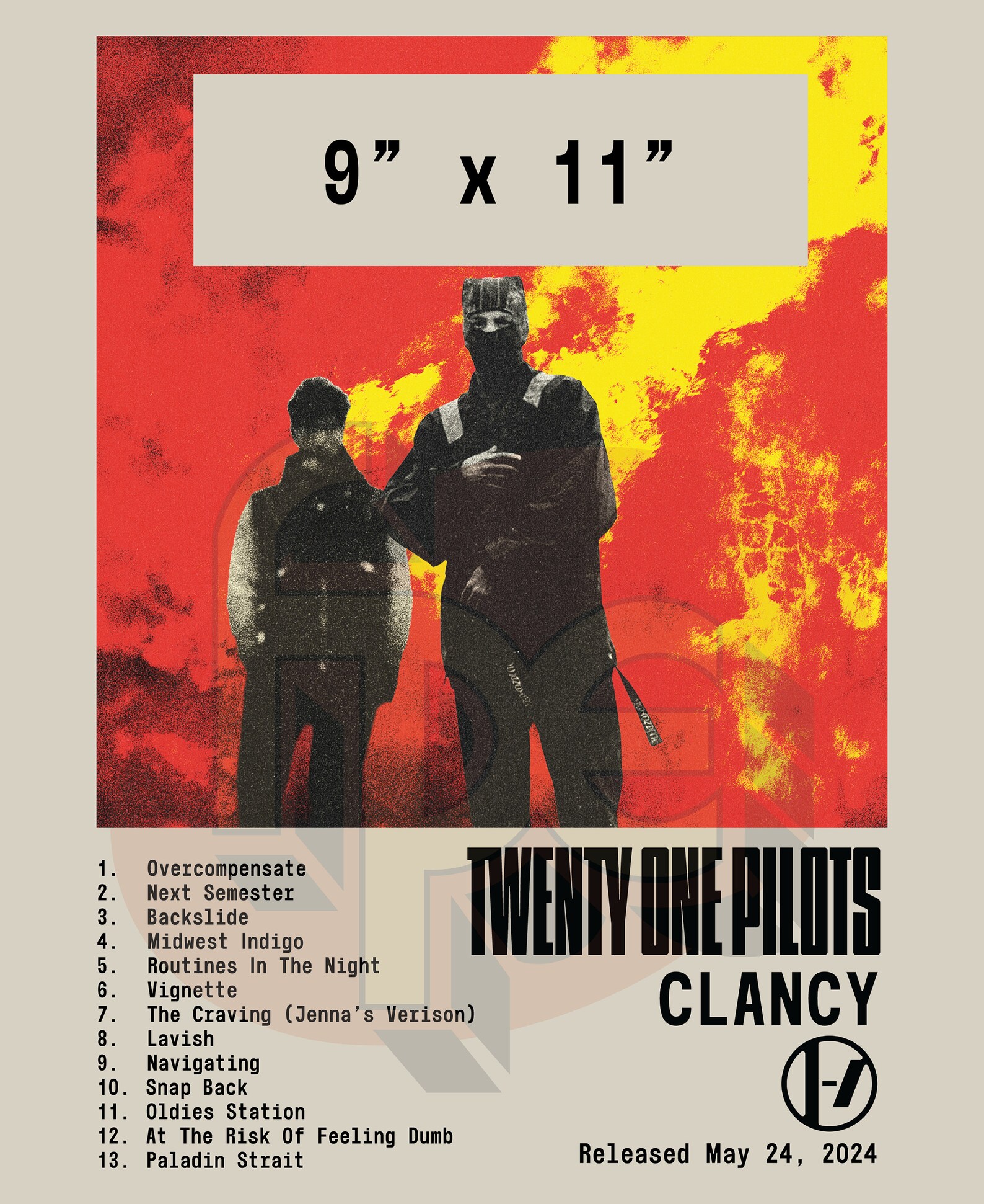 Clancy Album Poster | Twenty One Pilots Cover Tracklist Merch | Next ...