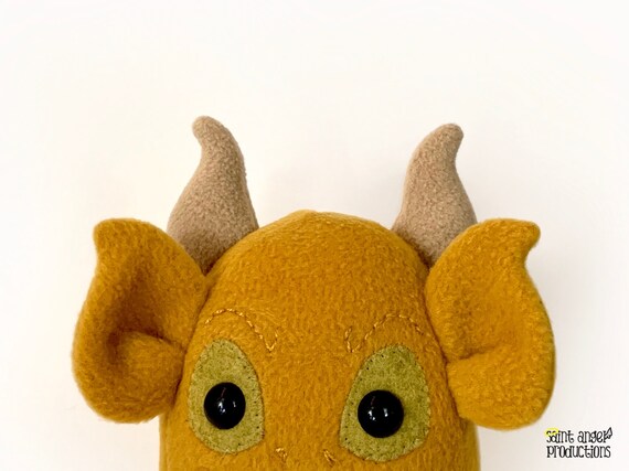 Evil Demon Plushie Mustard Yellow Stuffed Plush Halloween | Etsy