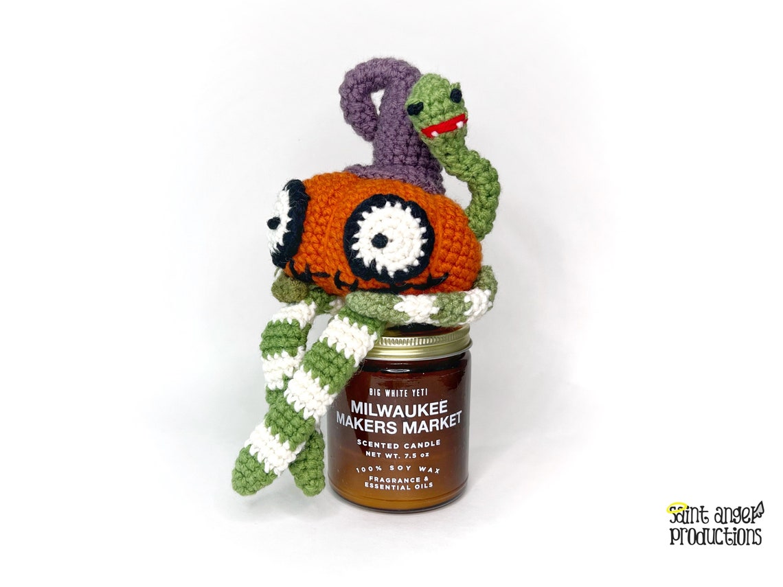 Crocheted Burtonesque Pumpkinhead Creature, Tim Burton Style Weird ...