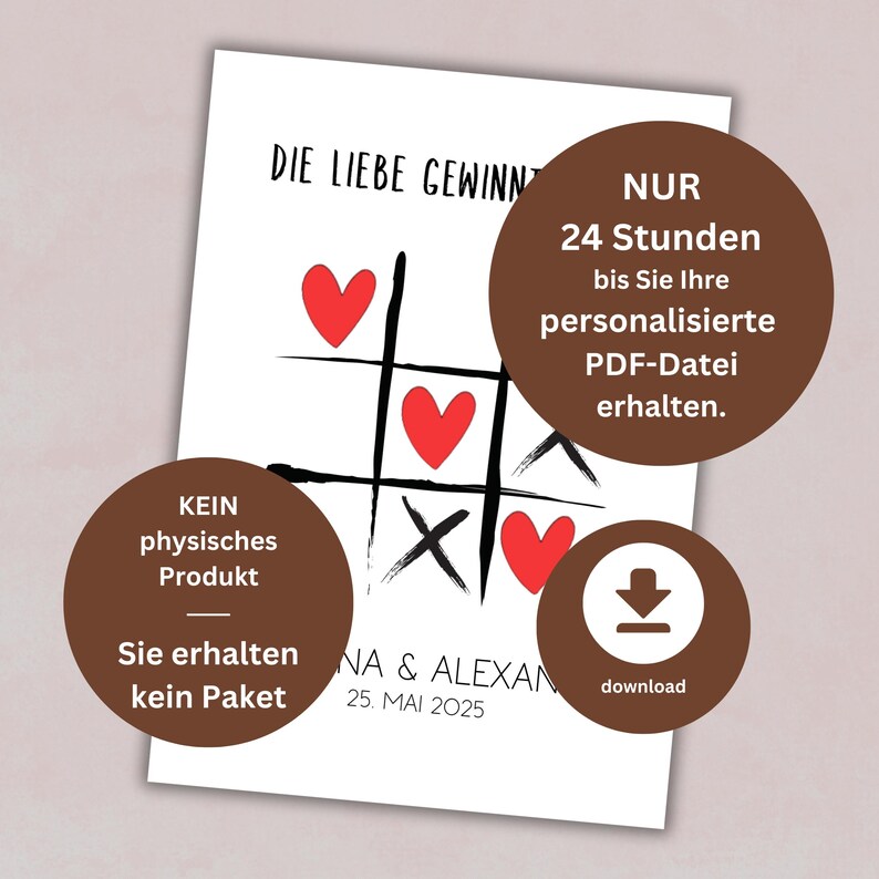 Digitales Geldgeschenk zur Hochzeit | Hochzeitsgeschenk Geld | Hochzeitsposter personalisiert ...