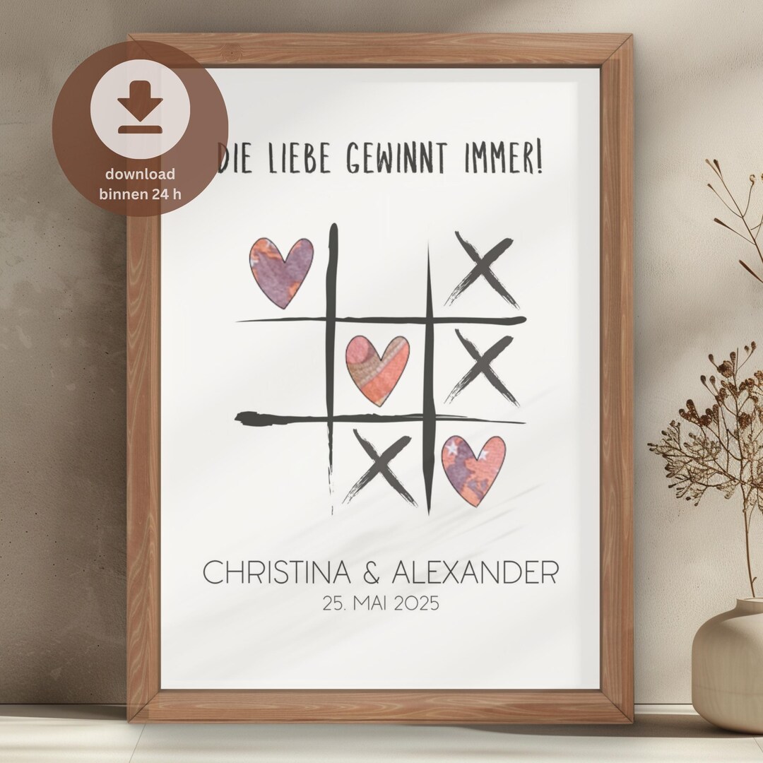 Digitales Geldgeschenk zur Hochzeit | Hochzeitsgeschenk Geld | Hochzeitsposter personalisiert ...