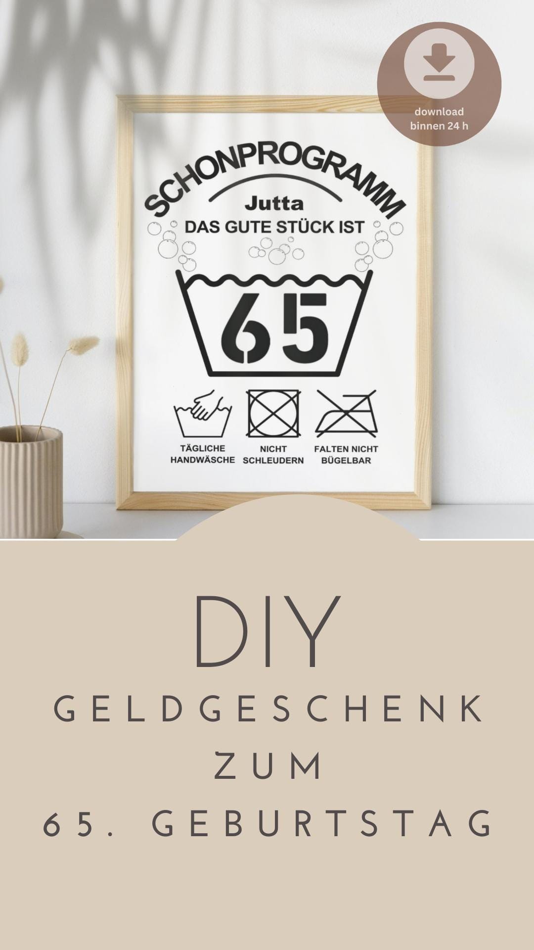 Geldgeschenk 65 Geburtstag Frau