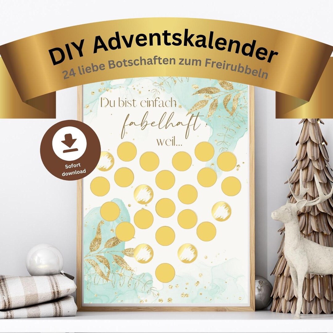 DIY Scratch-off Advent Calendar to Print | Advent Calendar PDF | Make ...