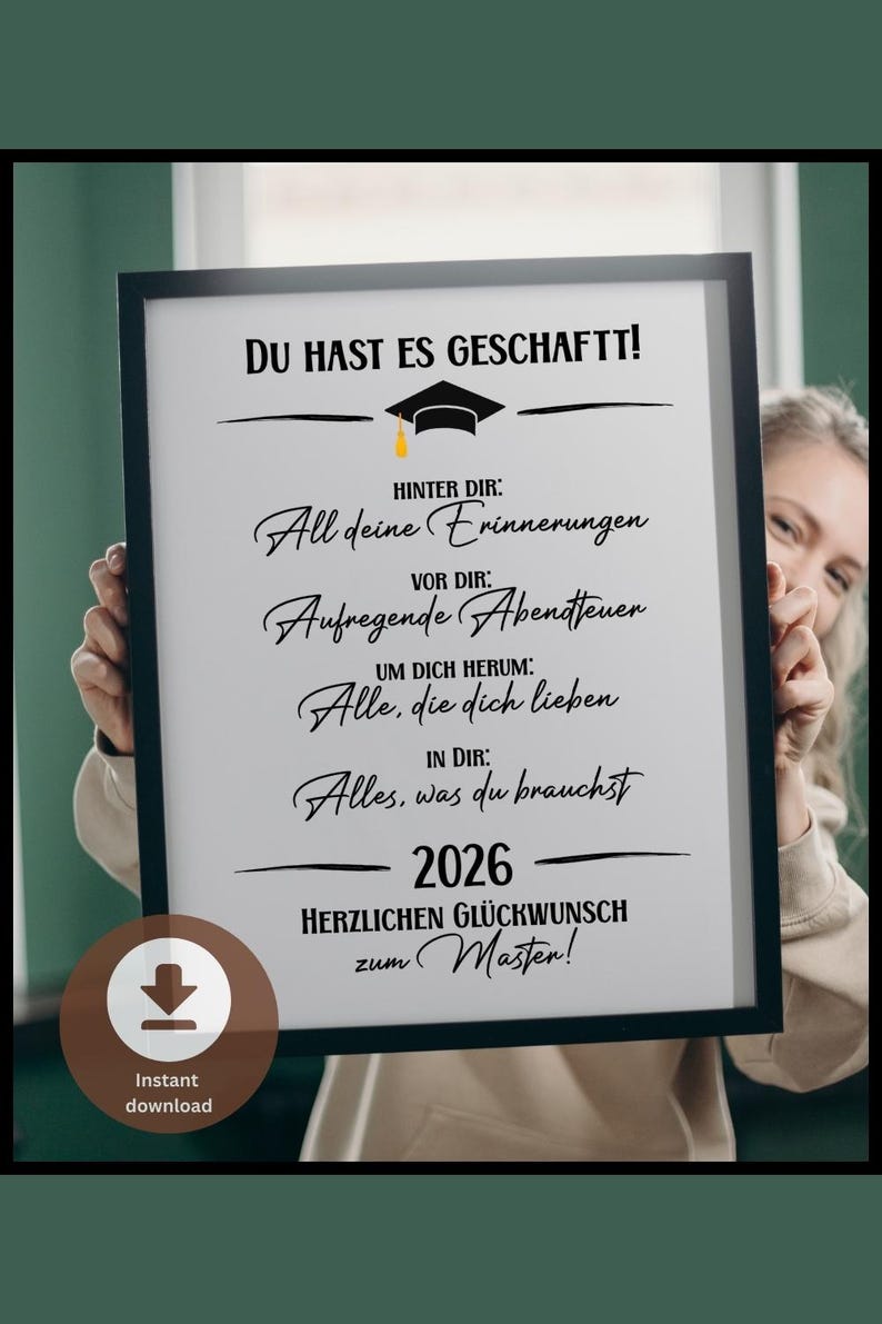 Digital Poster for the 2026 Master's Degree – a Gift for Graduates ...