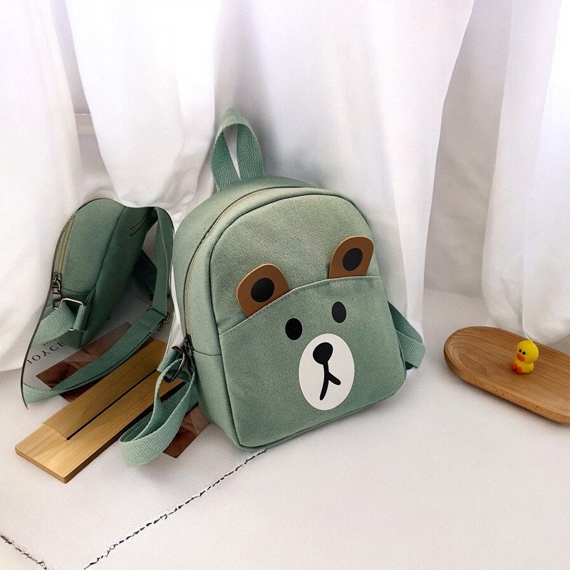 Cute Bear Themed Mini Backpack, Small Travel Bag for Kids, Animal ...