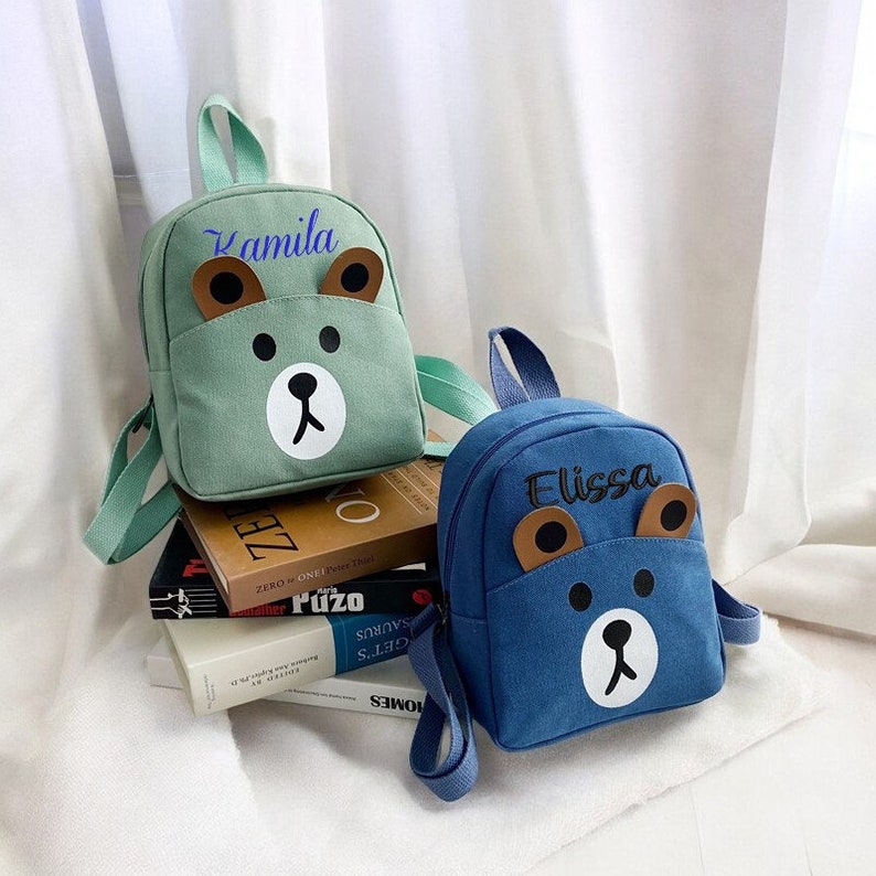 Cute Bear Themed Mini Backpack, Small Travel Bag for Kids, Animal ...