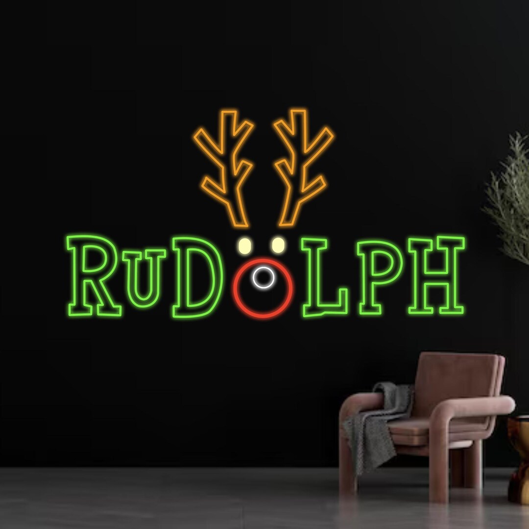 Free Delivery Rudolph Neon Sign Christian Christmas Home Neon Sign ...