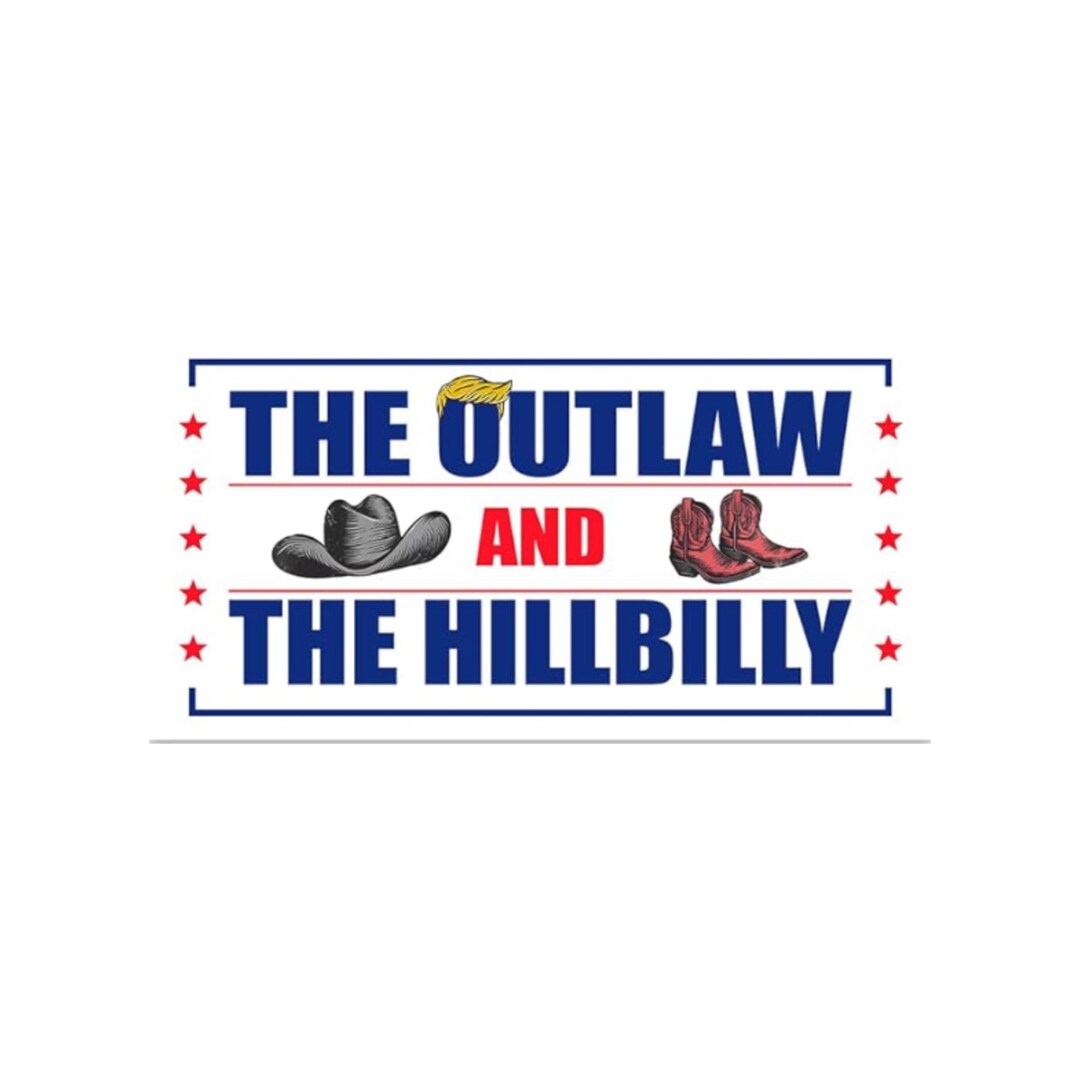 The Outlaw and the Hillbilly Sticker, Cowboy and Boots Sticker ...