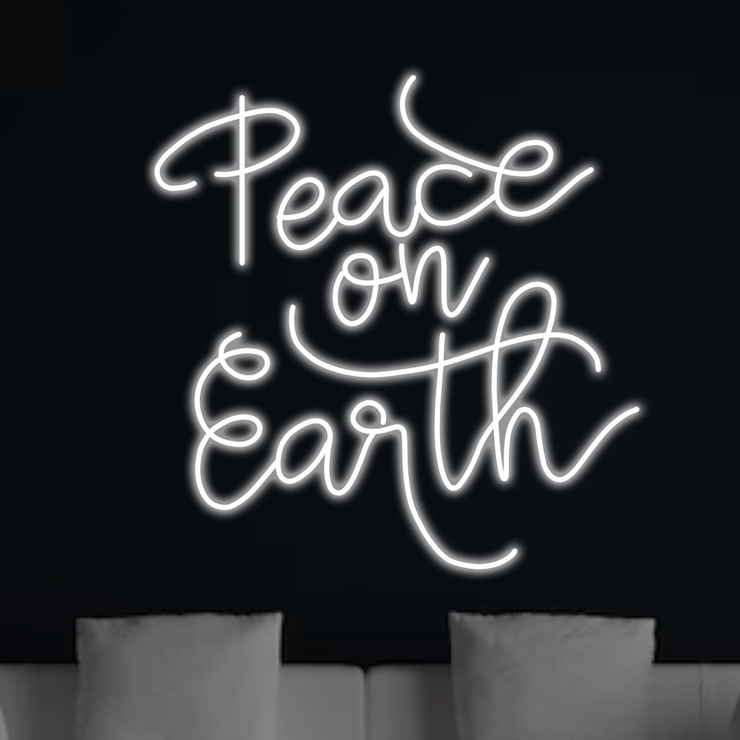 Free Delivery Peace on Earth Dove Neon Sign, Flying Pigeon LED Light ...