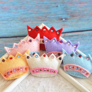 New! Handmade Puffy Felt Crown With Swarovski Crystal (FT631) - Etsy