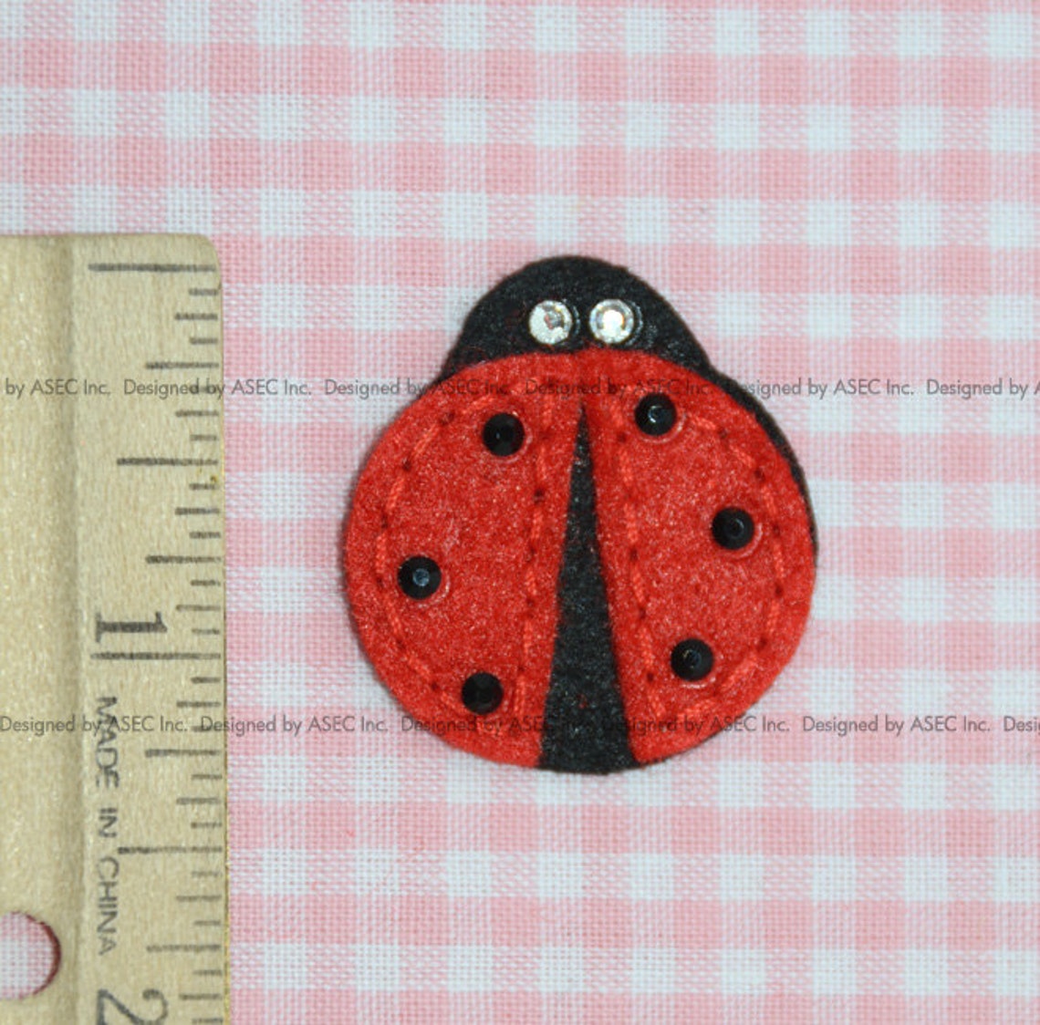 Set of 6pcs Bling Bling Felt Ladybug With Swarovski - Etsy