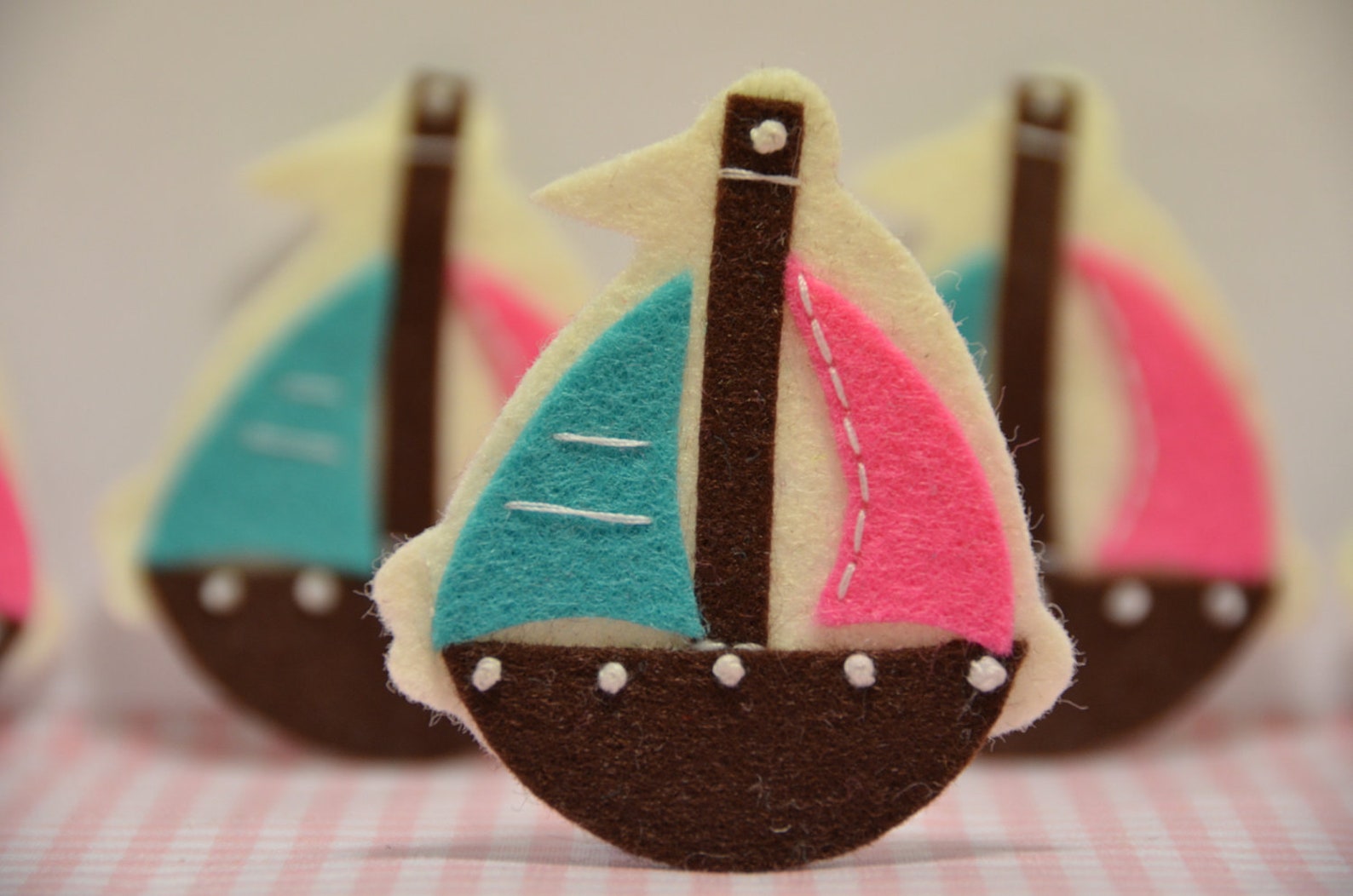 Set of 6pcs Handmade Felt Boativory/chocolate FT944 - Etsy
