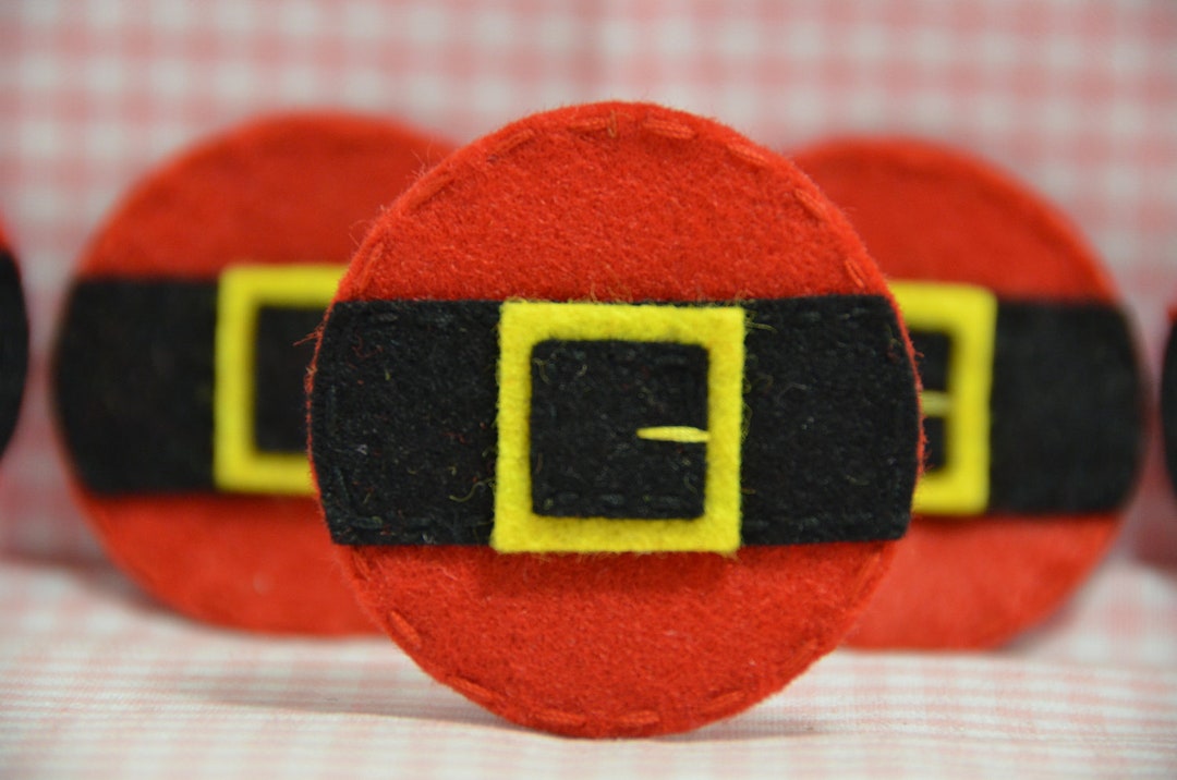 Set of 6pcs Handmade Felt Santa Belt (FT934) - Etsy