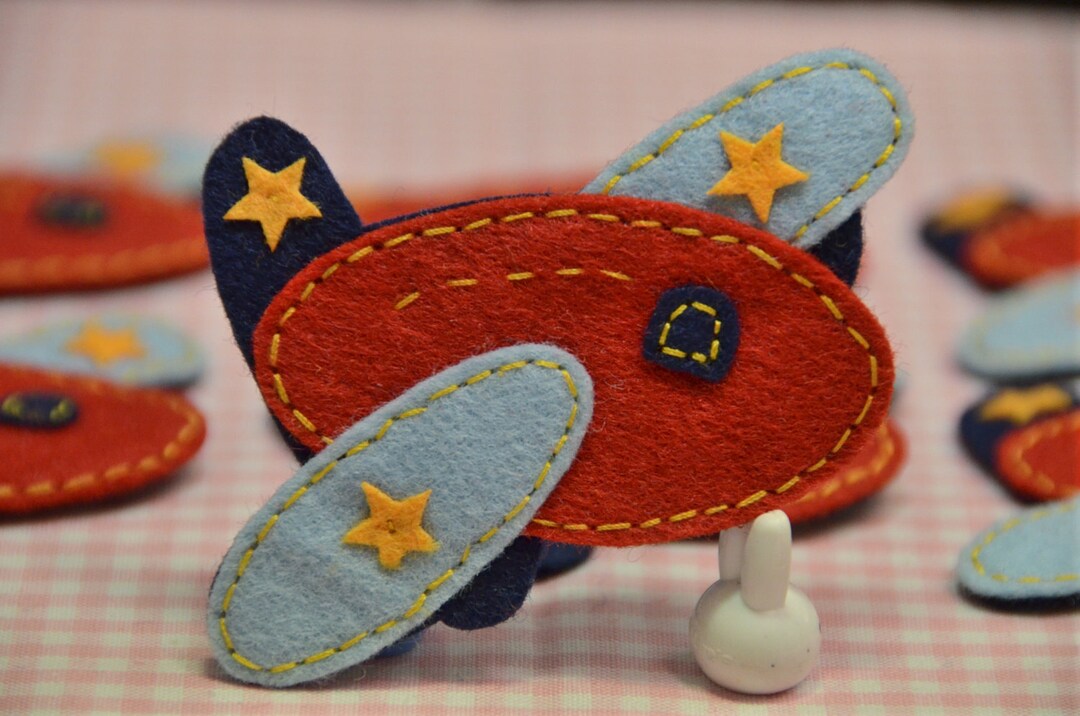 Set of 6pcs Handmade Felt Airplane--devil Red (FT352) - Etsy